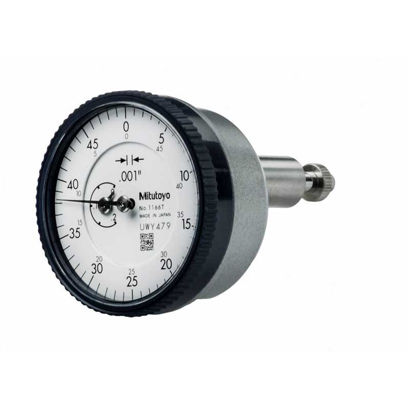 1166A Back Plunger Dial Indicator Series 1 .2"/.05" 0-50 Dial