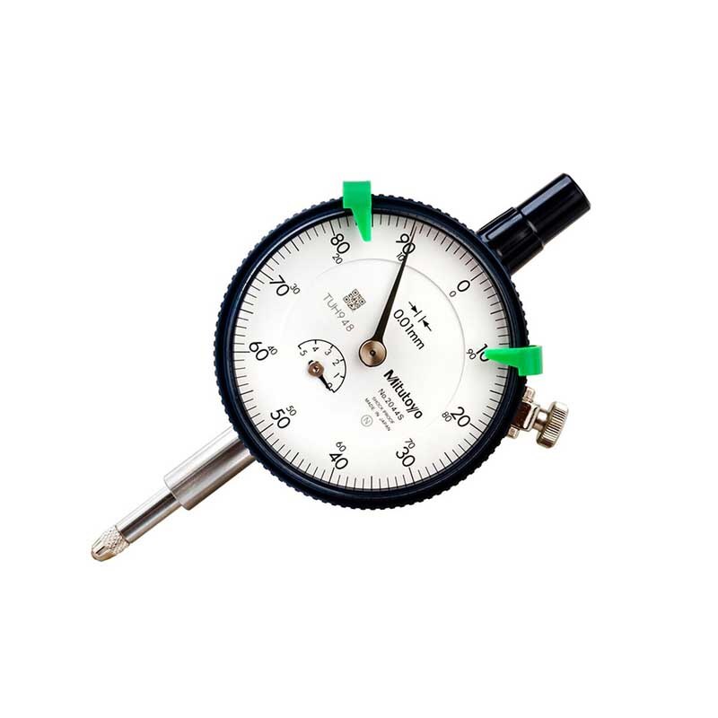 Mitutoyo 2044AB Dial Indicator 5mm 0-100 Dial-Flat Back