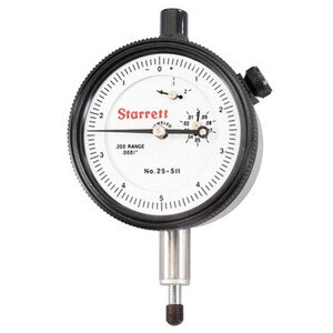Starrett 25-511J Dial Indicator 2-1-4" .200" 0-5-0 Dial