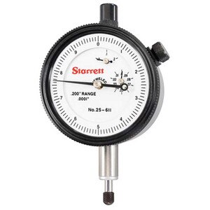 Starrett 25-611J Dial Indicator 2-1-4" .200" 0-10 Dial