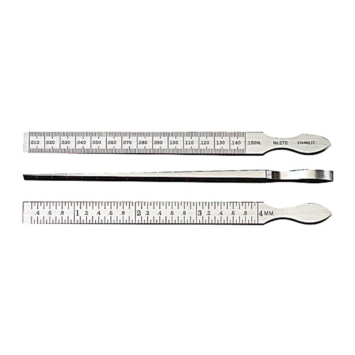 Starrett 270 Taper Gage 51292; .010-.150" - 0.3-4mm Range