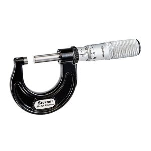 436.1MXFL-25 Mechanical Micrometer 0-25mm. Carbide Flat Anvil Lock Nut