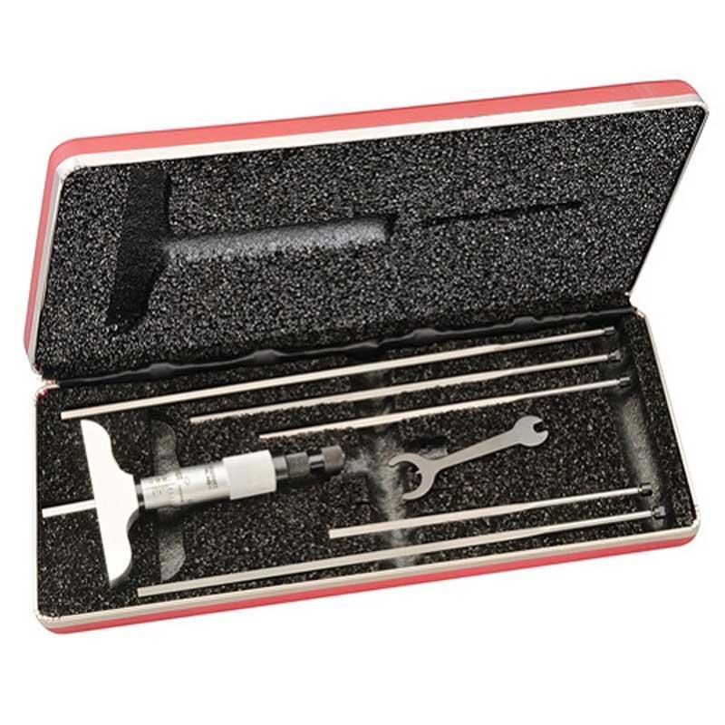 Starrett 449AZ-3R Depth Micrometer Set; 0-3" Range-3 Rods