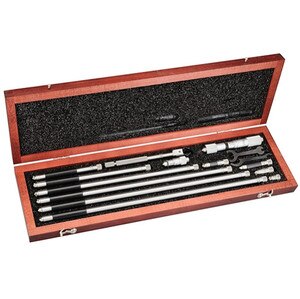 823EZ Tubular Micrometer Set; 4-40" Range-10 Rods, Case