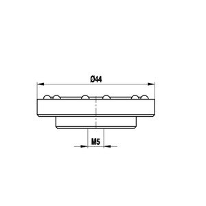 A-5555-0251 M5 aluminium adaptor plate for dynamic systems (ST), 144 g ...