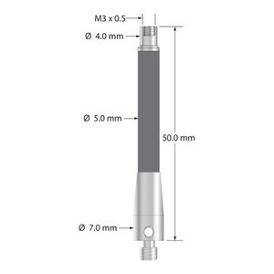 RM450-M3-G Thread adapter, M4 male to M3 female. Carbon fiber with ...