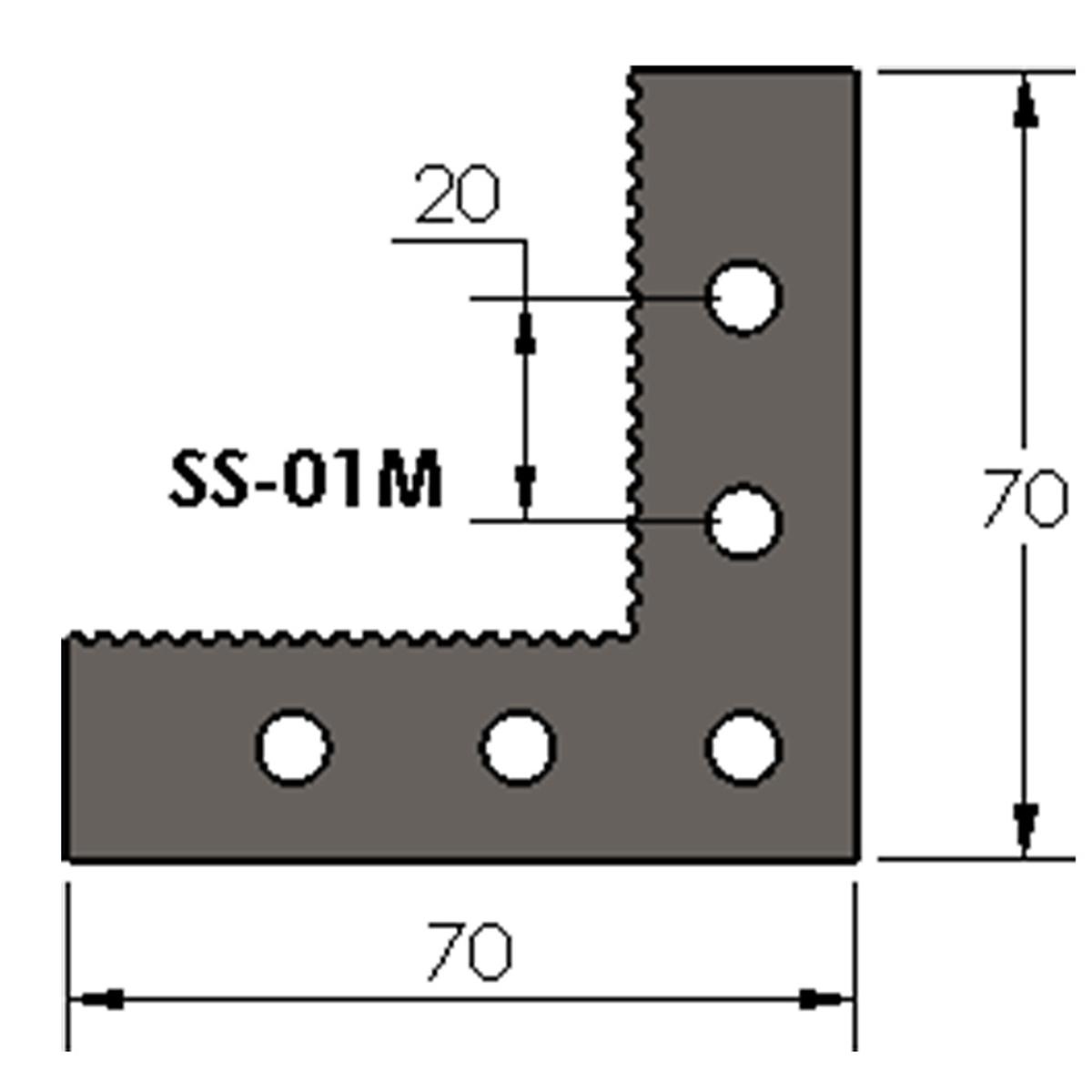 SS-01-OSM Simple-Stop Metric for Vision, serrated edge