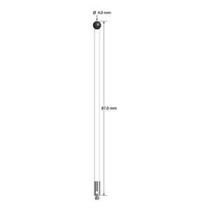 TM2-4087-C-SN M2 4 mm Silicon Nitride tipped, Cylinder Stylus, L 87.0 ...