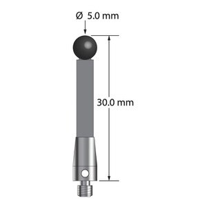 TM3-5030-TX-SN M3 XXT 5 mm Silicon Nitride tipped, Cylinder Stylus, L ...