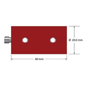 VM5-20-40-A M5 ext., red aluminum tubing with steel fittings, 20.0 mm ...