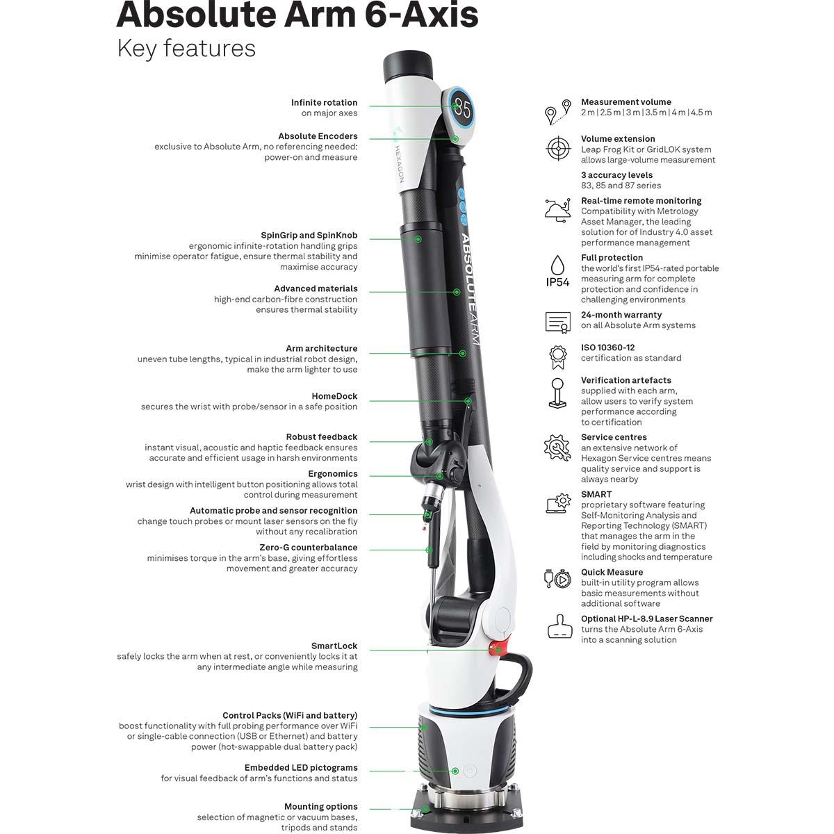 Hexagon Absolute Arm 6-Axis portable measuring anywhere